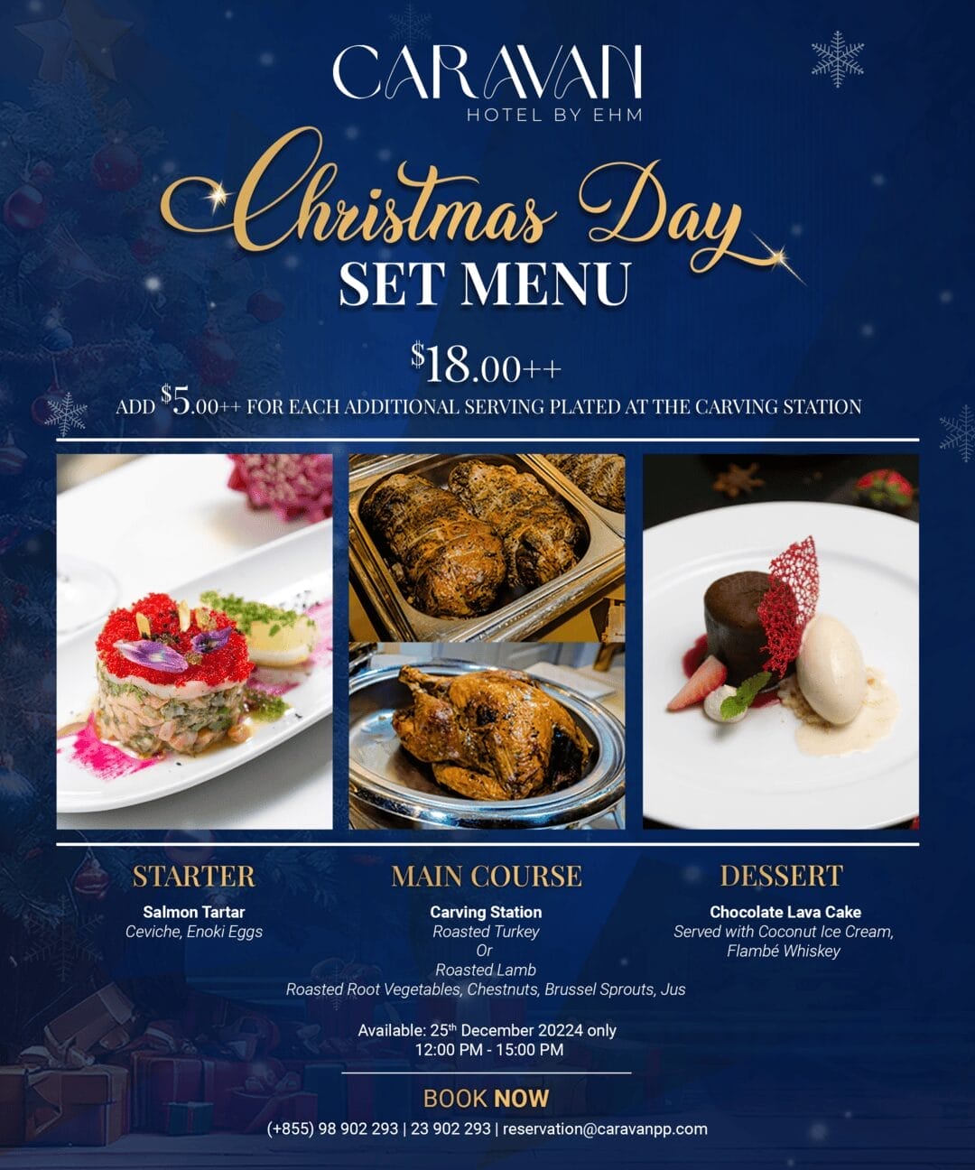 Christmas Day Set Menu - Caravan Hotel by EHM